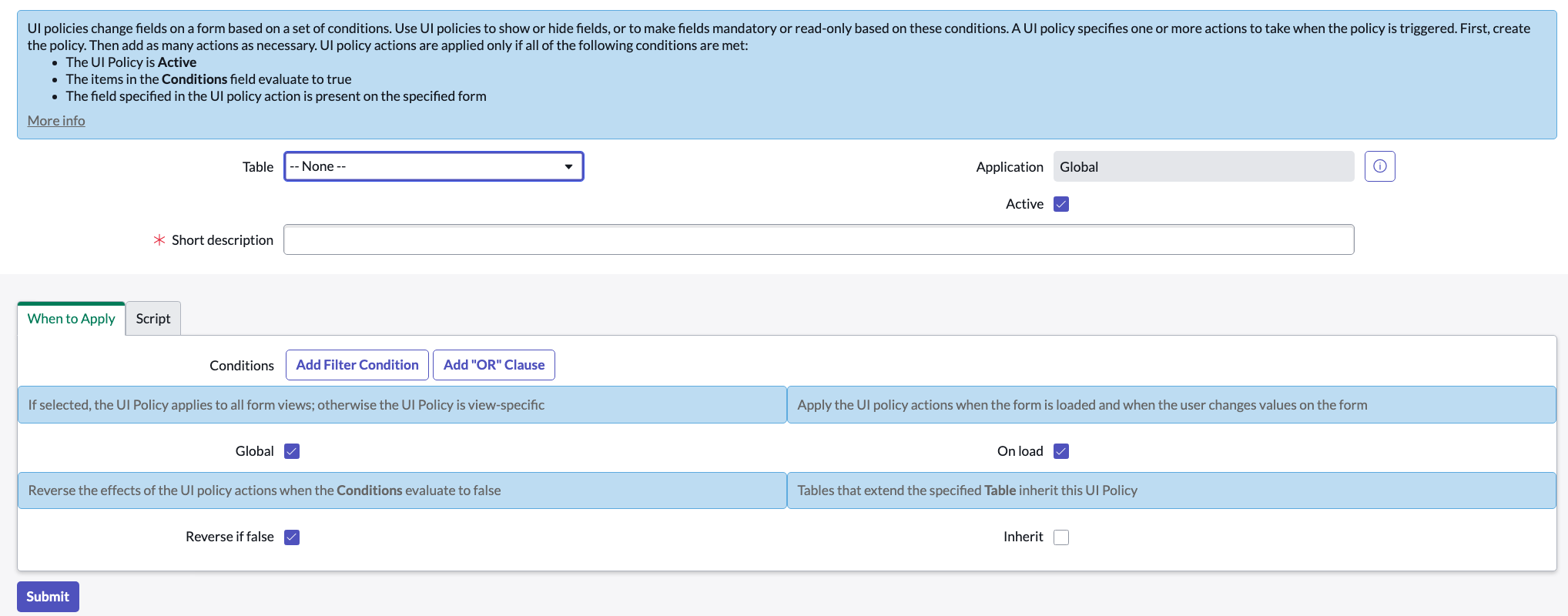 What Is A UI Policy In ServiceNow | Snowycode